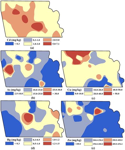 Spatial Distribution Of The Heavy Metal Concentrations Before