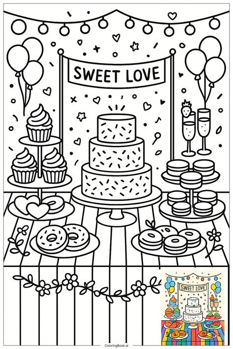 디저트 색칠공부 54장 무료 Pdf・png 출력