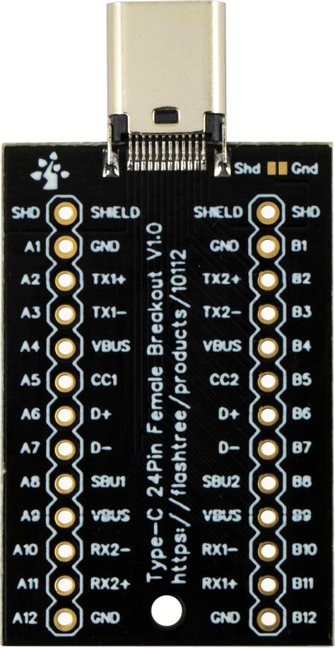Amazon Com Naughtystarts Usb Type C Breakout Board Male Connector Pins Full Pins Output Gold
