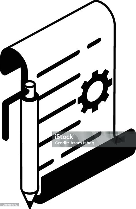 종이 등각 투영 개념에 웹 사이트 구조 작성 사이드 노트 작성 및 벡터 개요 아이콘 웹 디자인 및 개발 기호 사용자 인터페이스 또는 그래픽 기호 웹 사이트 엔지니어링