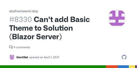 Cant Add Basic Theme To Solution Blazor Server · Issue 8330