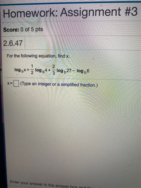 Solved Homework Assignment 3 Score 0 Of 5 Pts 2 6 47 For