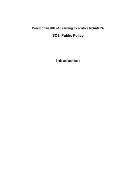 Public Policy Pdf Policy Argument