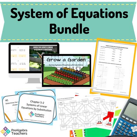 Systems Of Equations Bundle Prealgebra Lesson Plans