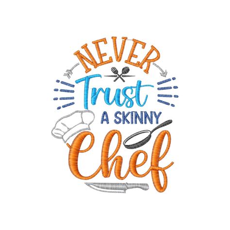 Skinny Chef Embroidery Designs Kitchen Embroidery Designs Embroidery