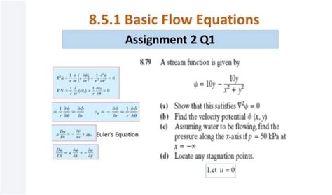 Solved A Stream Function Is Given By Chegg