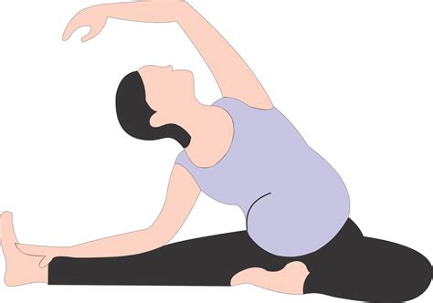 The Women Pregnant Play Yoga Png Png