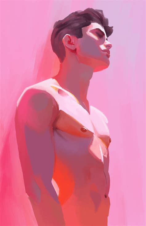 Male Body Nude From Behind 11x14 Nude Male Butt Art Print Of An