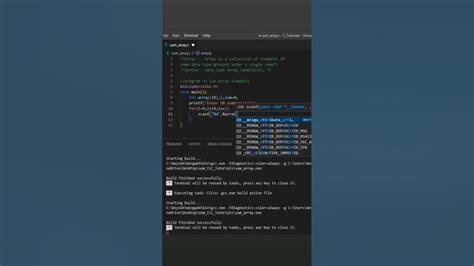 C Program To Sum 10 Numbers Using Array Array In C Youtube