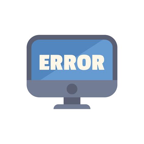 Desktop Computer Displaying Error Message On Screen 52438265 Vector Art