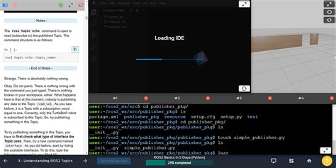 Loading Ide Issue General Support The Construct Ros Community