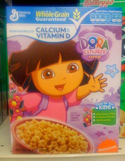 Dora The Explorer Dora Cereal Box Front April 2009