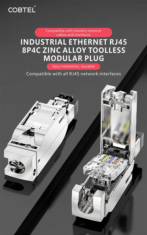 profinet ethercat 4 core ethernet rj45 connector for industrial use