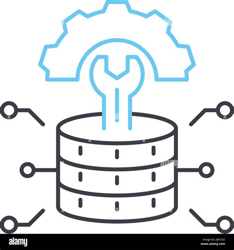 Modify Data Line Icon Outline Symbol Vector Illustration Concept