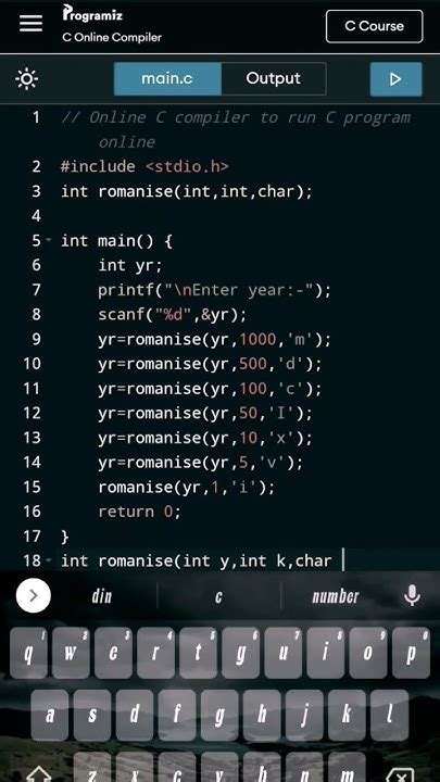 Year Roman Equivalent In C Programmingcodingclanguageviralmusic