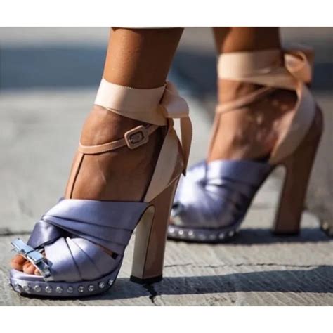 N°21 Lilla Heels Leather And Silk 36 Heels Stylish Shoes Trending Shoes