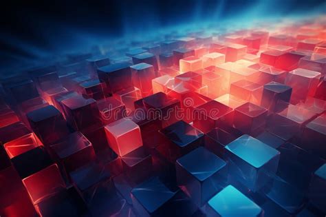 Digital Abstract Light Red And Blue Backgrounds Pattern Texture Concept Stock Illustration