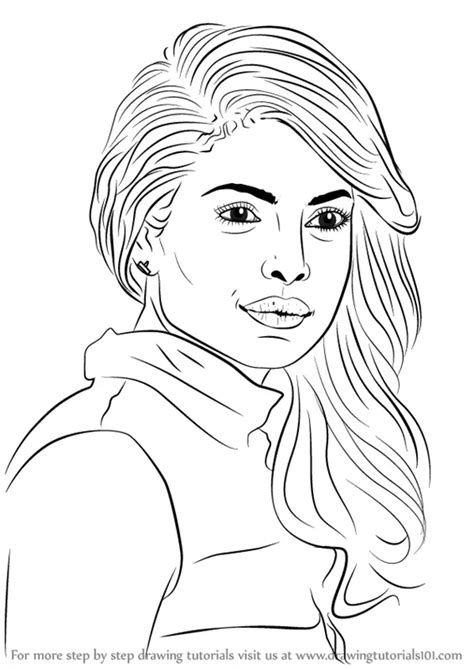 Step By Step How To Draw Priyanka Chopra DrawingTutorials Com