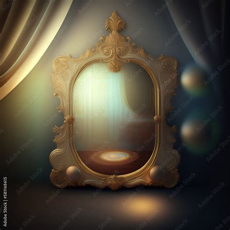Generative Ai Magic Mirror In A Fantasy Room Stock Illustration Adobe Stock