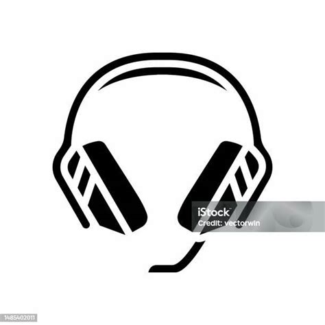 헤드셋 게임 Pc 글리프 아이콘 벡터 그림 게이머에 대한 스톡 벡터 아트 및 기타 이미지 게이머 경쟁 벡터 Istock