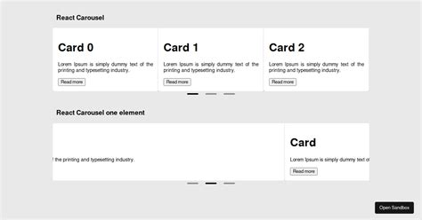 React Carousel Forked Codesandbox