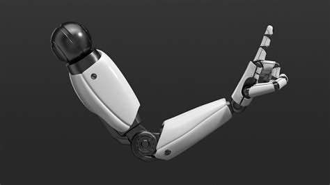 휴머노이드 로봇의 손 한 손가락 포즈 3d 모델 69 Gltf Obj Ma Max Upk Unitypackage C4d Fbx Usdz 3ds