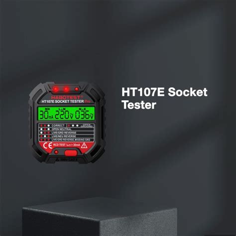 Habotest Ht107e Lcd Display Electric Socket Tester 48v 250v Automatic Neutral Live Earth Wire