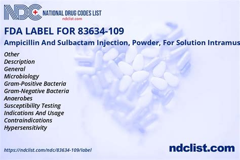 Fda Label For Ampicillin And Sulbactam Injection Powder For Solution Intramuscular