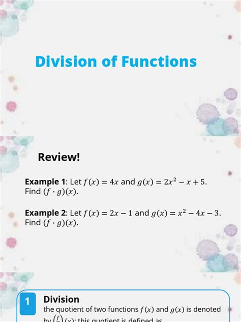 Gen Math Division Of Function Pdf