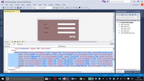 Adding Windows Form Application In Wpf