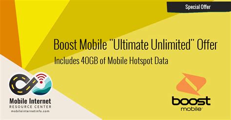 Boost Mobile Offers New Unlimited Plan With Gb Mobile Hotspot Data Mobile Internet Resource