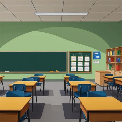 A Classic School Classroom Premium Ai Generated Image
