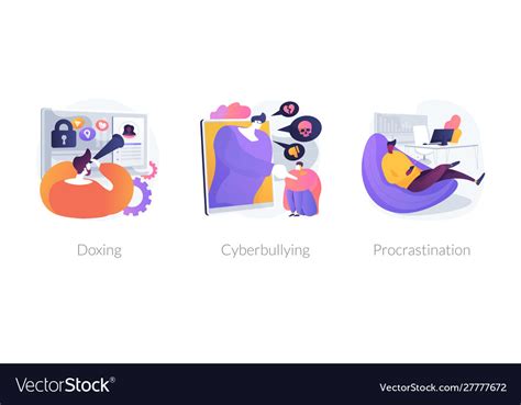 Social Network Behaviour Concept Metaphors Vector Image
