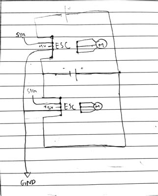 Ground Can I Connect Multiple Brushless Motors And ESC S To A Single GND In Arduino Uno