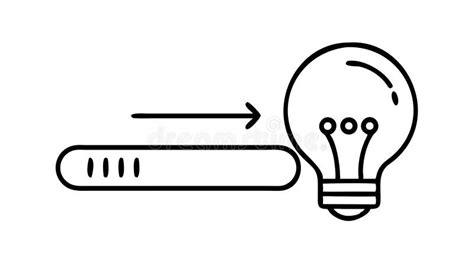 Progress Idea Lightbulb Development Innovation Status Vector Design