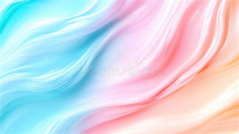 Soft Waves Of Pastel Colors Blend Seamlessly Creating Serene And Calming Abstract Background