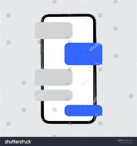 Messenger Mobile Chat Template Ui Social Stock Vector Royalty Free