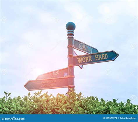 Handwriting Text Work Hard Concept Meaning Laboring That Puts Effort Into Doing And Completing