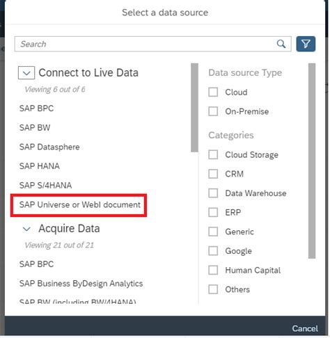 3350568 How To Configure And Use Webintelligence Reports As A Live Source In Sap Analytics Cloud