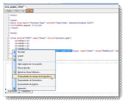 Criando um formulário para entrada de dados de produtos php e html