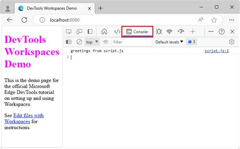 Edit Files With Workspaces Filesystem Tab Microsoft Edge Developer Documentation Microsoft