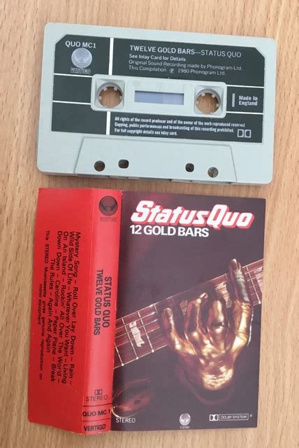 🌟status Quo🌟cassette Album🌟12 Gold Bars🌟pop🌟1980s🌟rock🌟uk🇬🇧seller £995