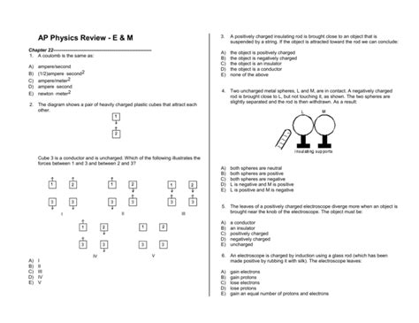 AP Physics E M Review Questions