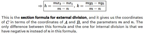 Internal And External Division Of A Segment The Math Doctors