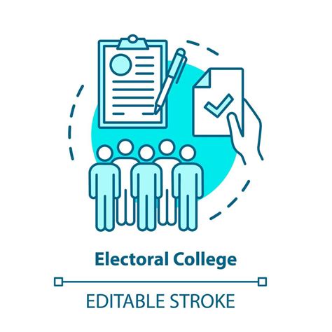 Elections Concept Icon Electoral College Idea Thin Line Illustration Voting Choosing From