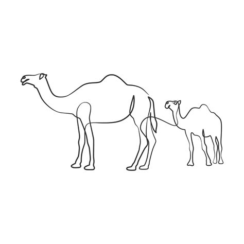 Camel Continuous One Line Art Drawing 17633065 Vector Art At Vecteezy
