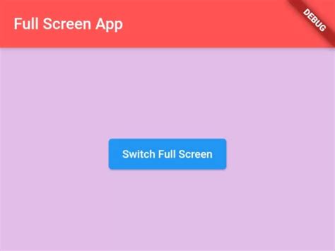 How To Enable Or Disable Full Screen Mode In Flutter App