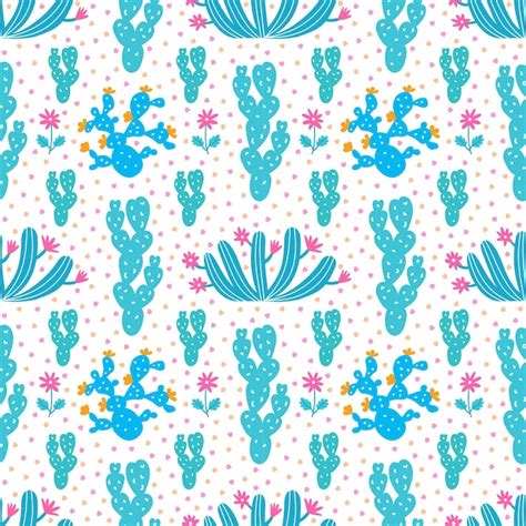 Premium Vector Succulent Ornamental Seamless Pattern Endless Vegetal