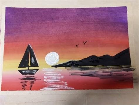 Будь ласка намалюйте малюнок Сонячна тиха гавань приклад на фото Школьные Знания Com