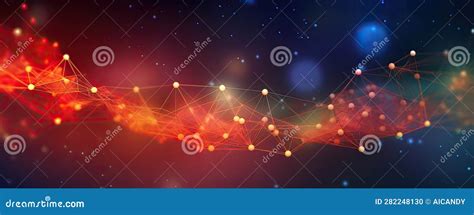 Abstract Background With A Network Of Interconnected Dots And Lines Symbolizing Connectivity